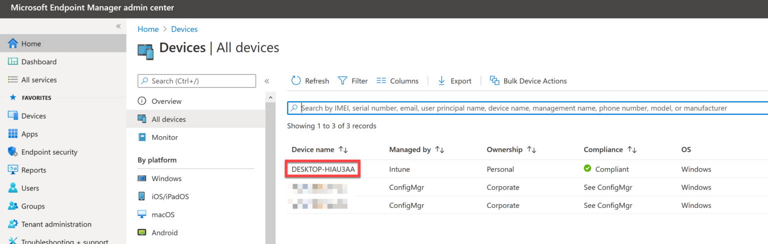 Wipe Device through Intune Admin Center portal | Configuration Manager ManishBangia