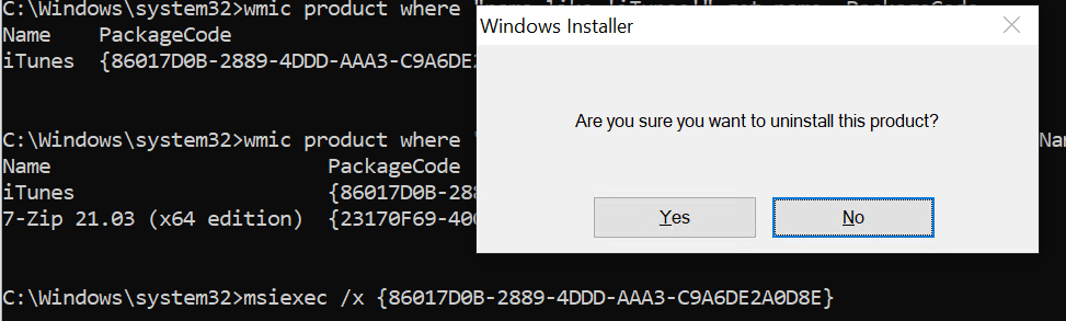 How to Uninstall Package using command line | Configuration Manager ...