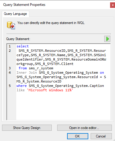 Create Windows 11 and Windows Server 2022 device collection sccm ...