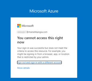 Restrict access to Azure Portal from external network using Conditional Access Policy ...