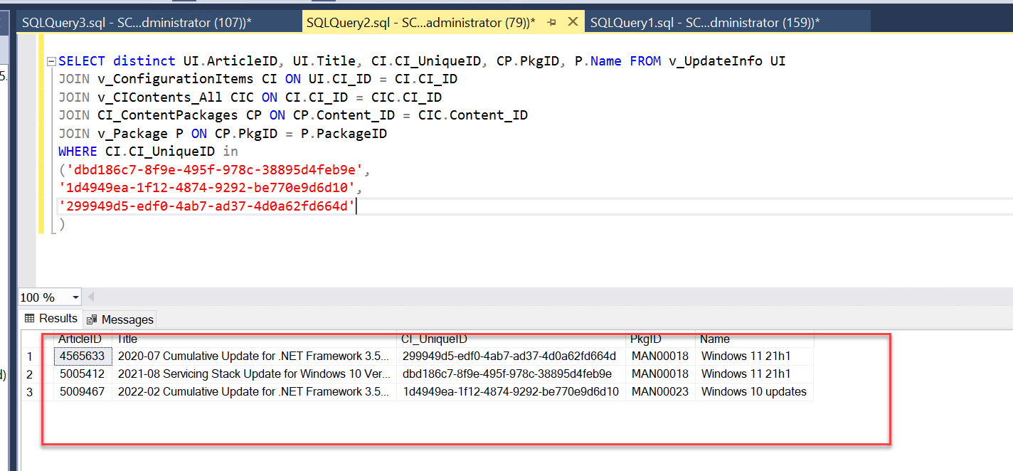 How to find specific Software updates Package ID detail | Configuration ...